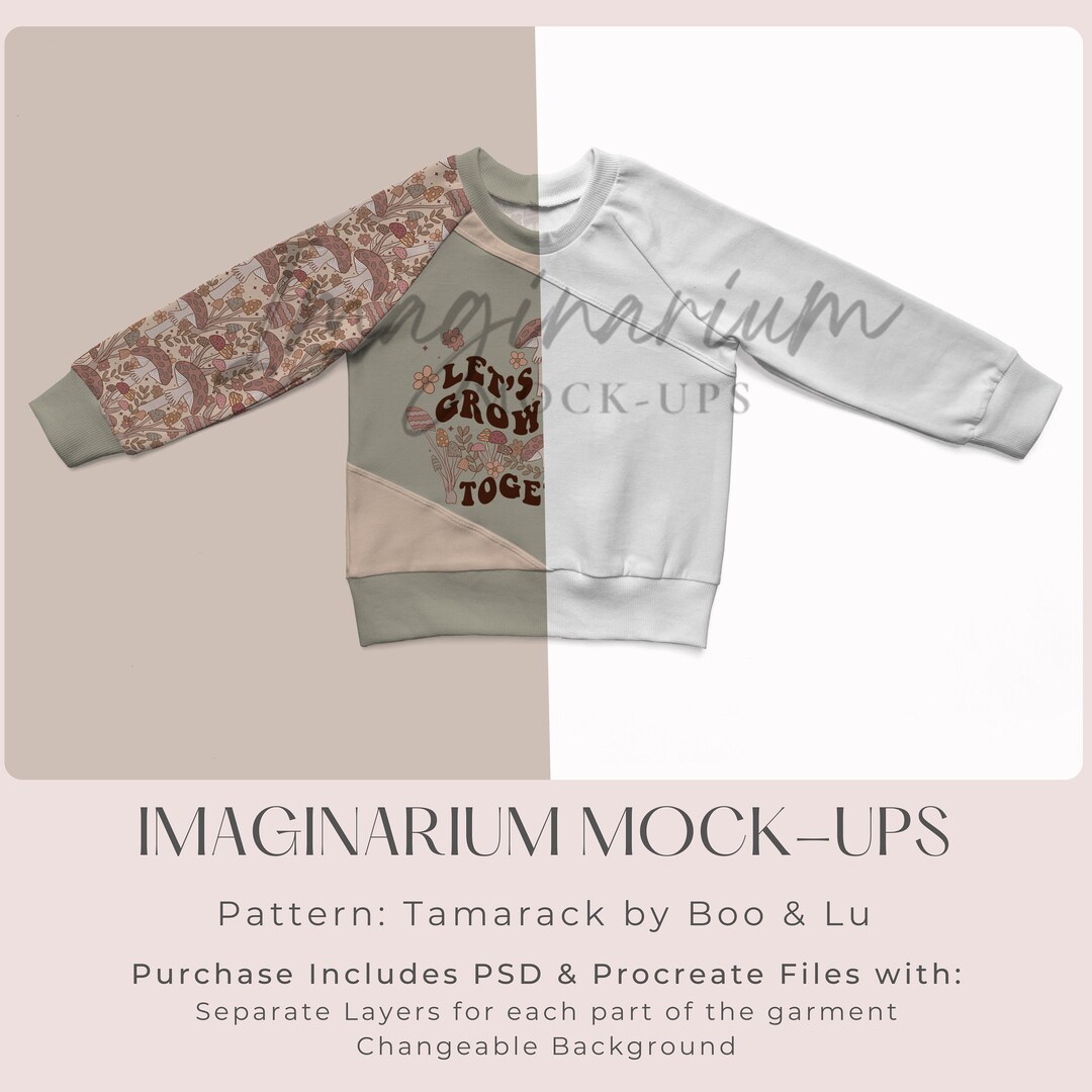 Long Sleeve Colorblock Shirt Mockup, Tamarack Color Block Sweater ...