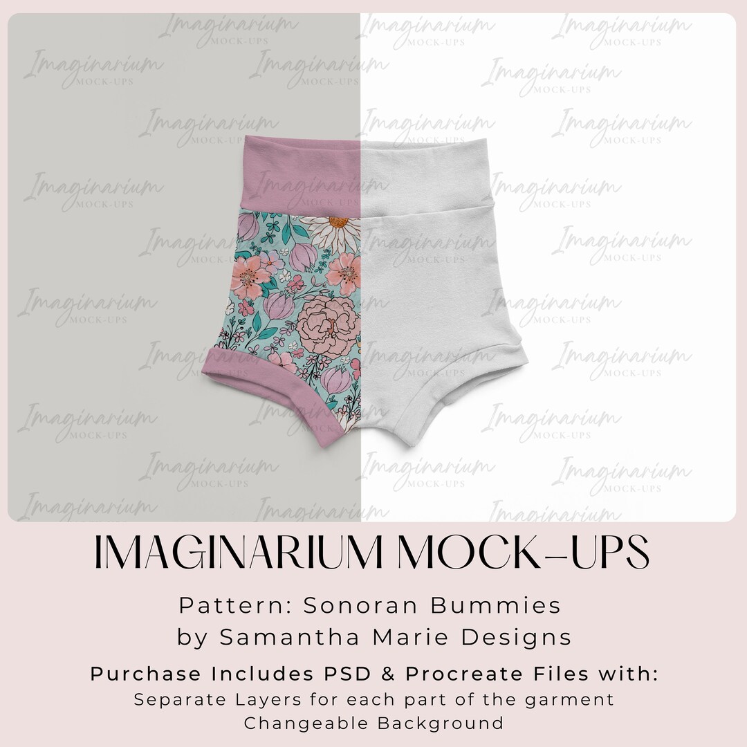 Sonoran Bummies Mock Up, Baby Bummie Mockup for Photoshop, Customizable ...