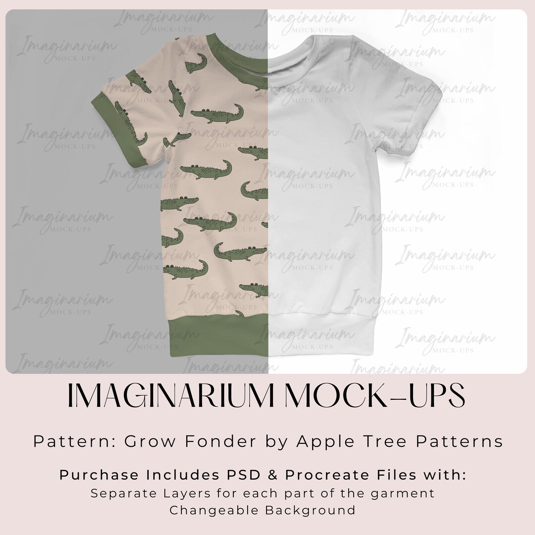 GWM Banded Tee Short Sleeve Shirt Mockup, T-shirt Mock-up, Customizable ...