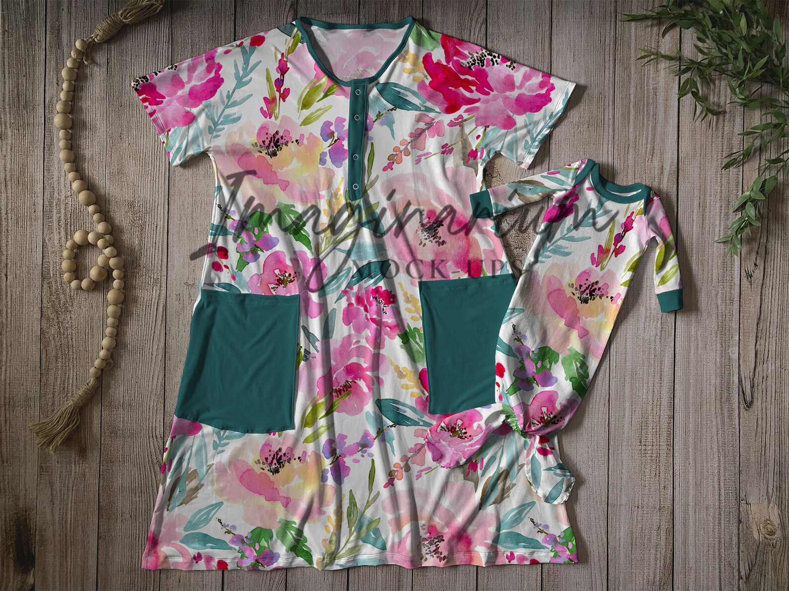 Adult Modern House Dress and Baby Lapneck Gown Set Mock Up - Etsy