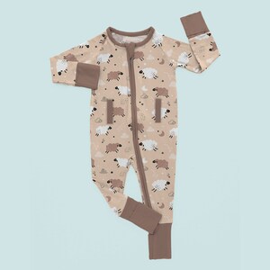 Zipper Sleeper Mock Up, Zippered Romper Mockup, Baby Pajama Mockup ...