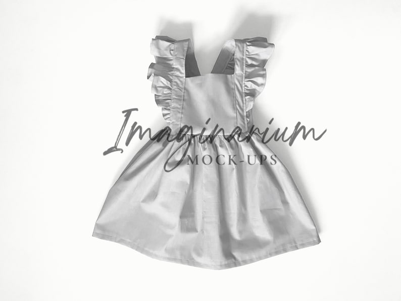 Ruffle Pinafore Dress Mock Up Bellevue Dress Woven Flutter - Etsy