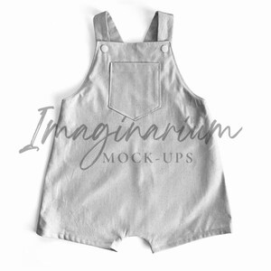 Woven Overalls Shorts Mock Up, Overalls Realistic Clothing Mockups ...