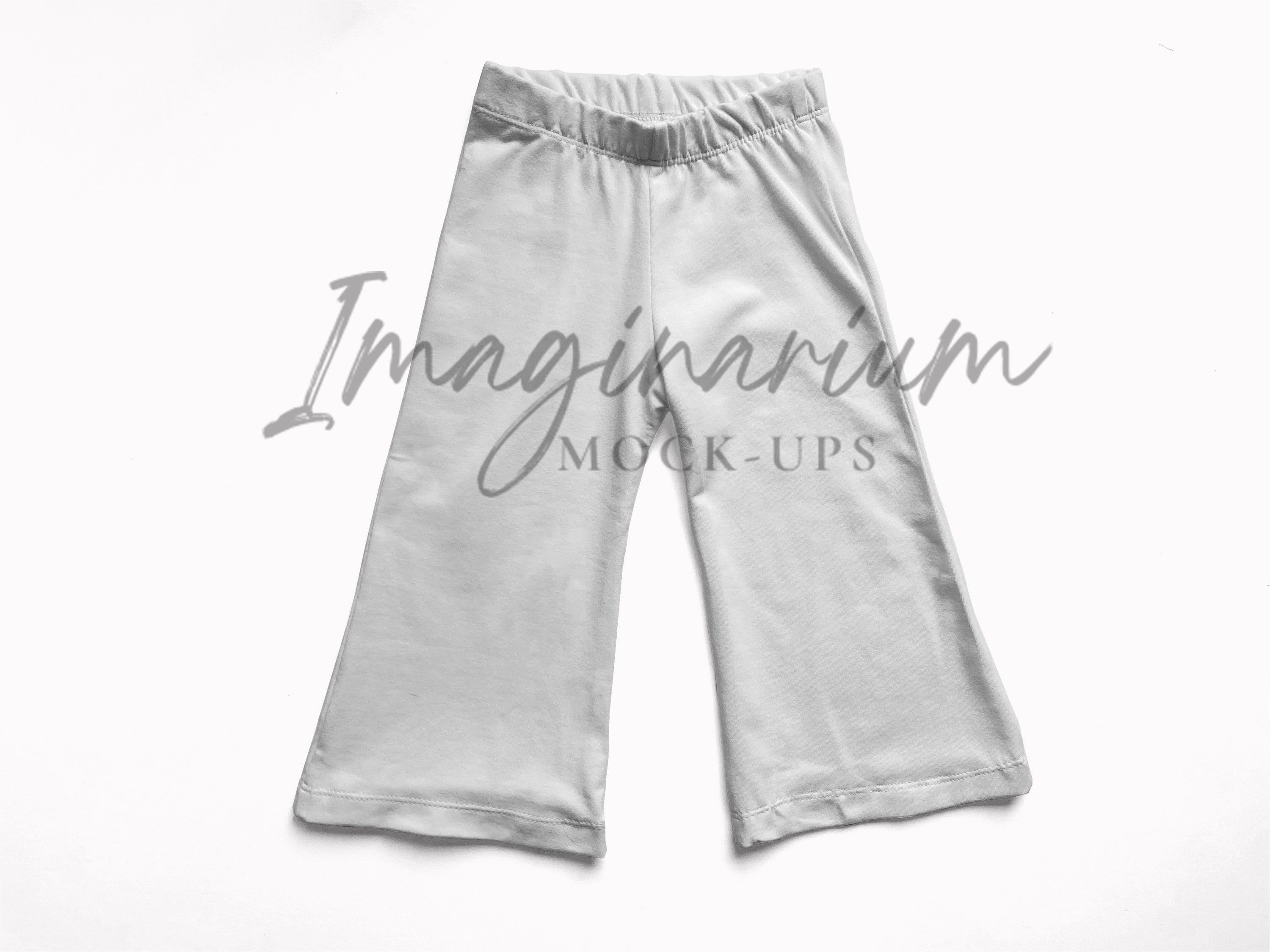 Daphne Wide Leg Pants Mock Up, Flare Pants Realistic Clothing Mockup ...