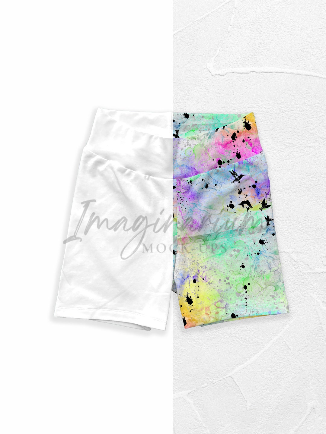 Adult Biker Shorts Mock Up, Adult Shorts Mock Ups, Customizable Shorts ...