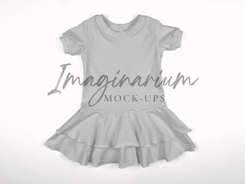 Short Sleeve Drop Waist Dress Mock Up, Aubrey Dress Mock-up, Realistic ...
