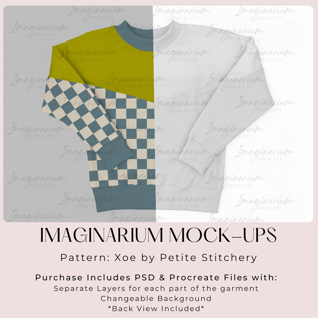 Long Sleeve Colorblock Shirt Mockup, Xoe Color Block Sweater ...