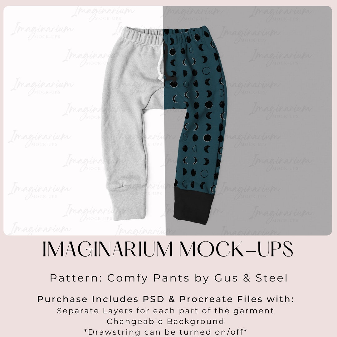 Comfy Pants Mock Up, Optional Drawstring, Realistic Clothing Mockup ...