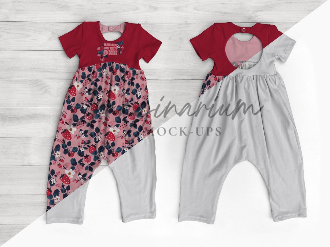 Ainsley Romper Mock Up, Pants Bubble Romper Realistic Mock-up ...