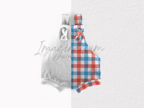 Knotted Overalls Shorties Mock Up Ribbed Overalls Mockup - Etsy
