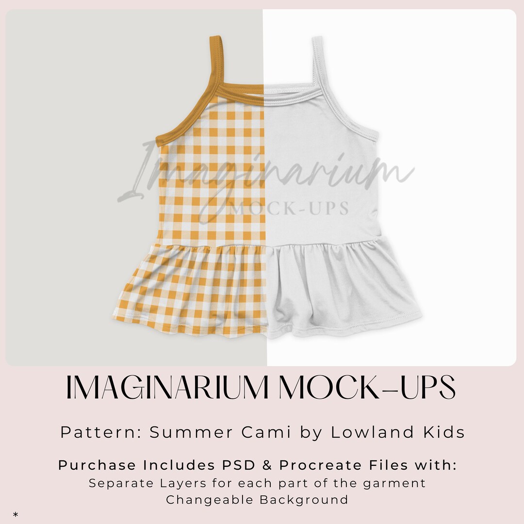 Summer Cami Peplum Tank Top Mockup, Customizable Realistic Clothing ...