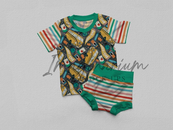 Bummies and T-shirt Outfit Mock Up Bummies and Short Sleeve - Etsy