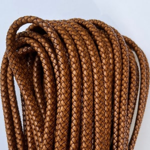 8mm Flat Braided Leather Cord by the Yard - Etsy