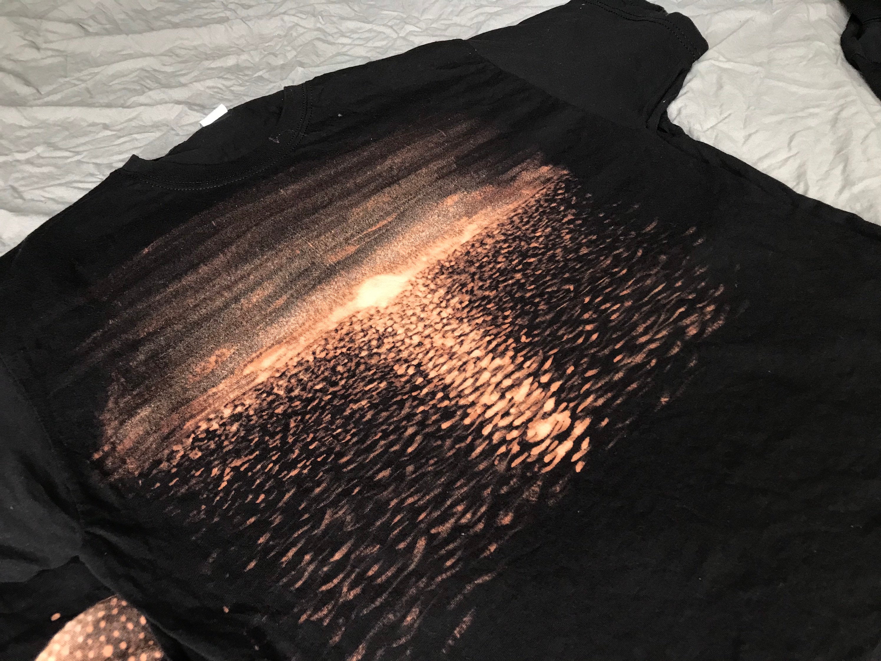 Handpainted Bleached Sunset Shirt, Sun Rise Reflection on Ocean Waves ...