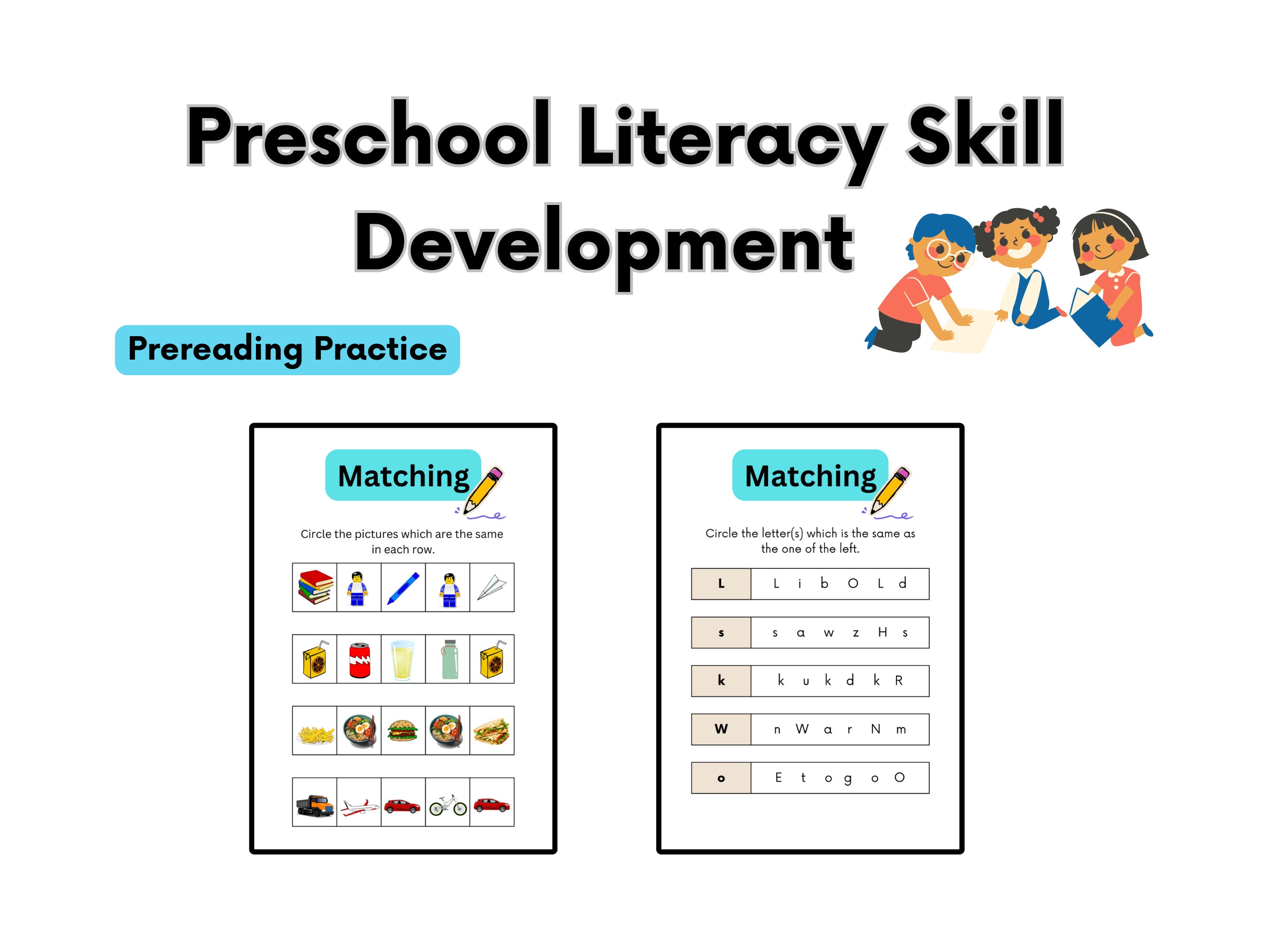 Preschool Literacy Skill Development - Etsy