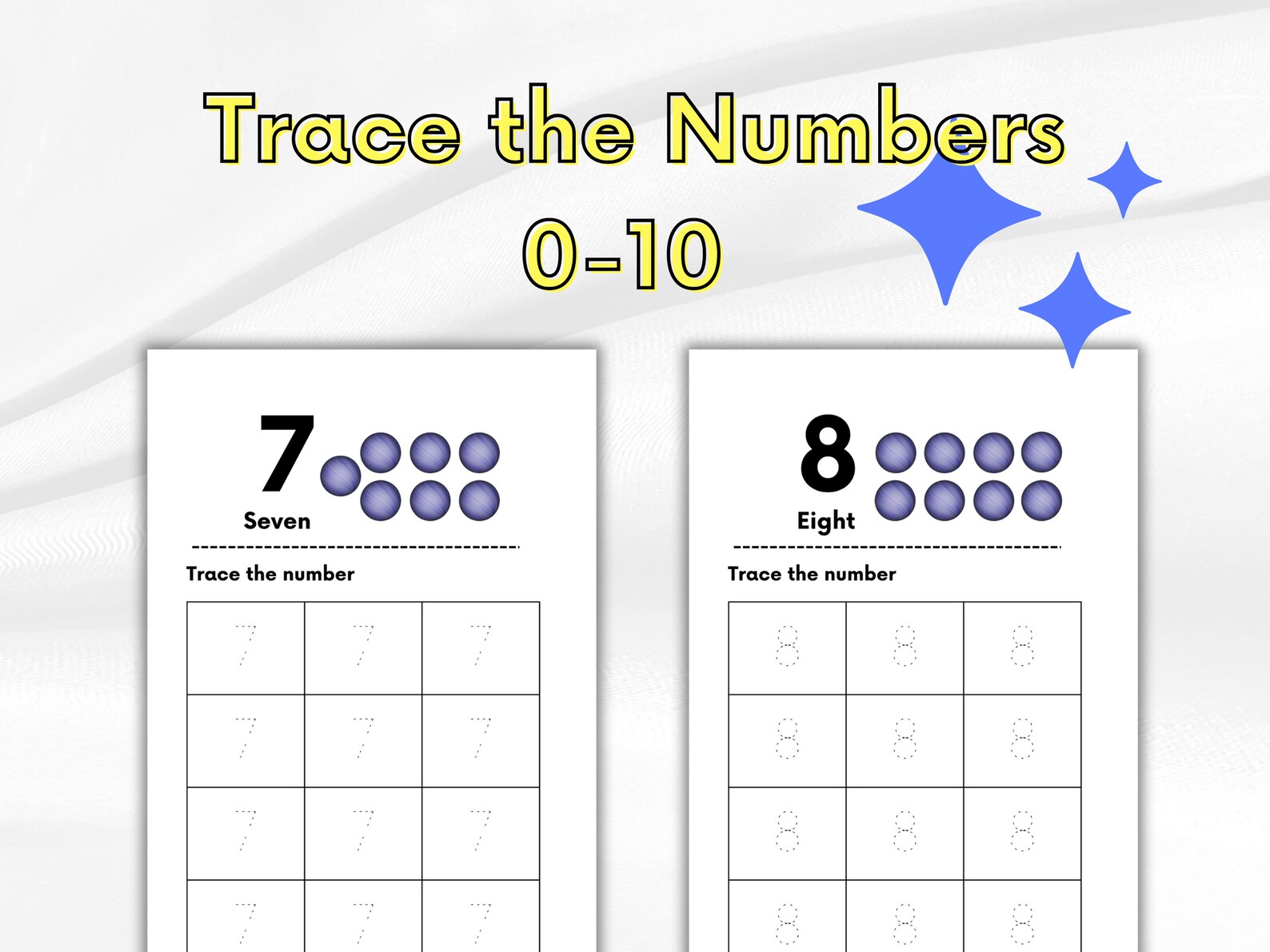 Trace the Numbers 0-10 - Etsy