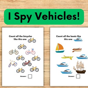 I Spy Vehicles! - Etsy