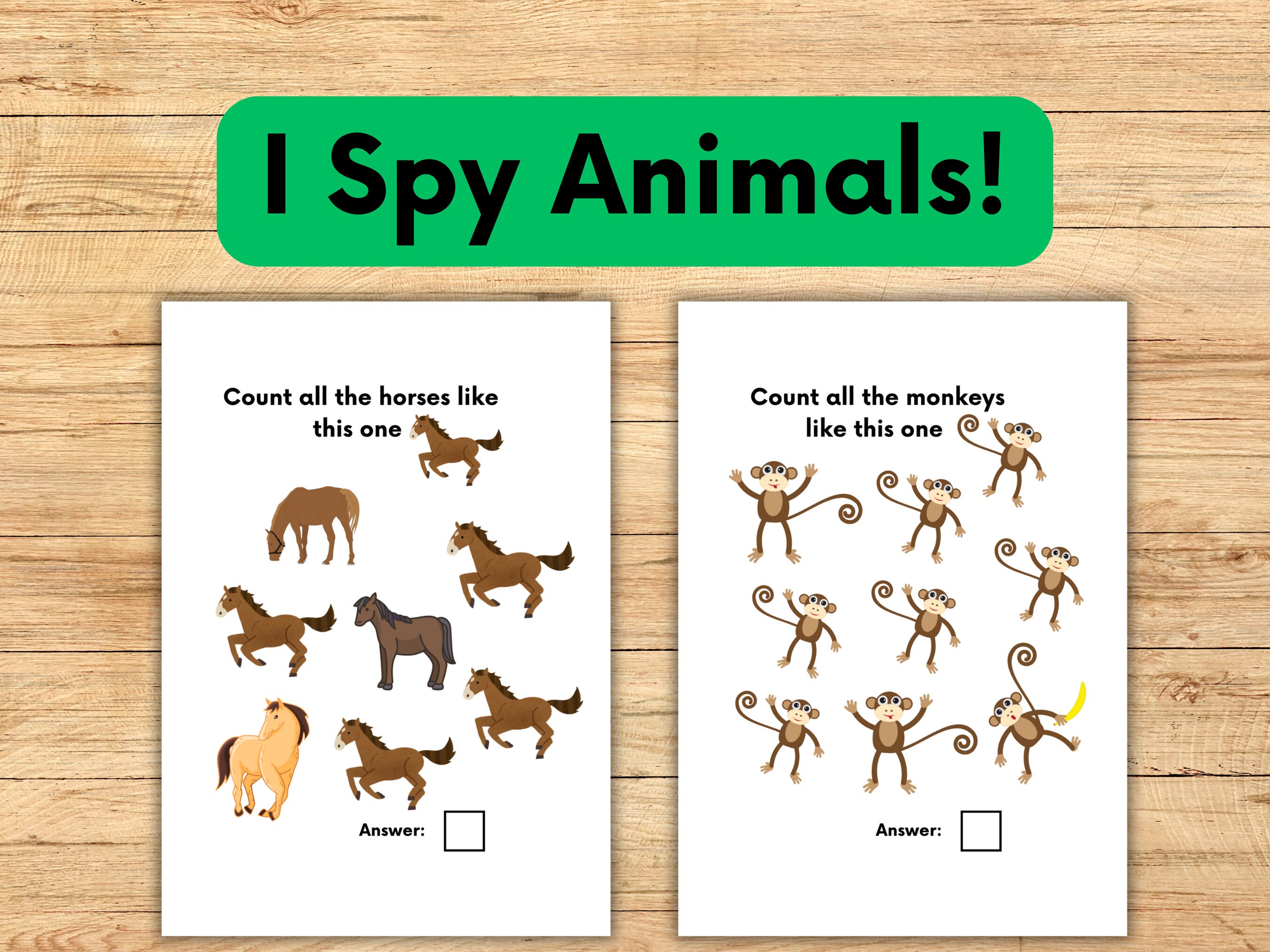 I Spy Animals! - Etsy