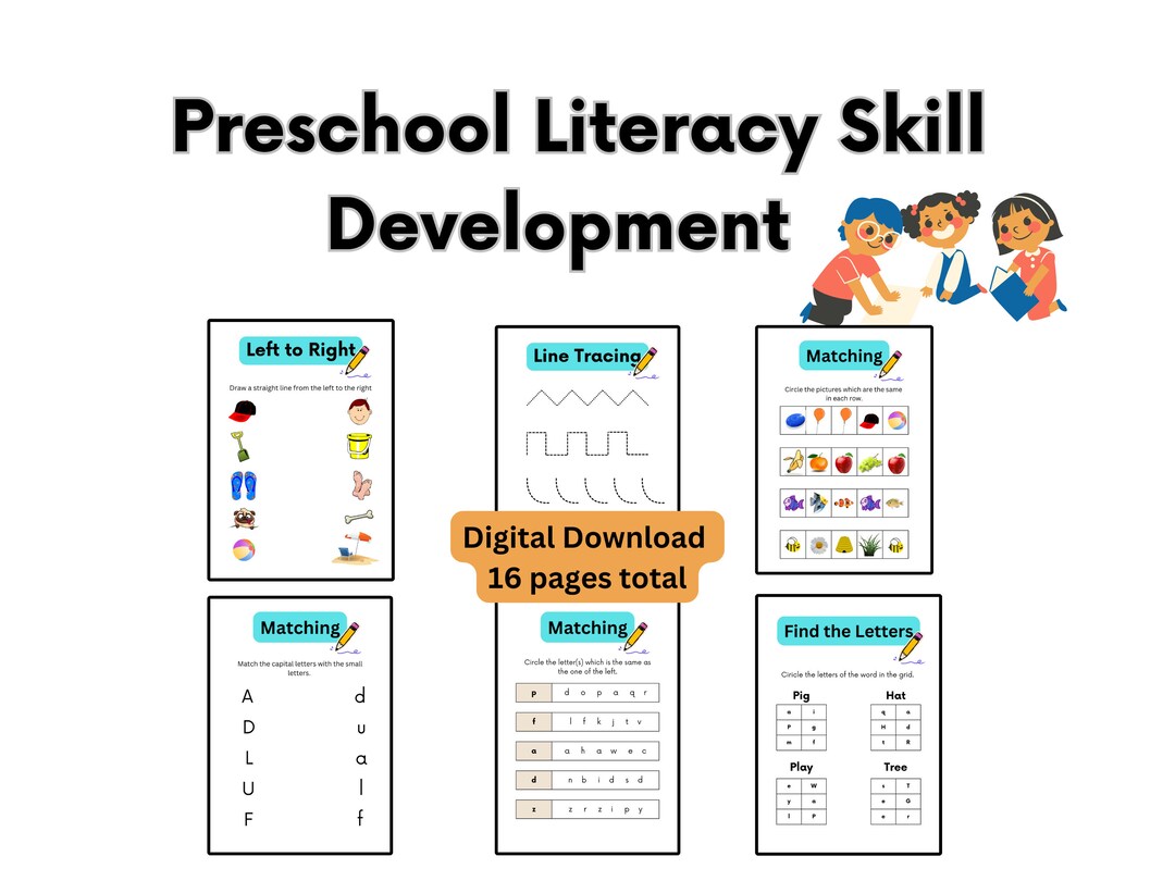 Preschool Literacy Skill Development - Etsy