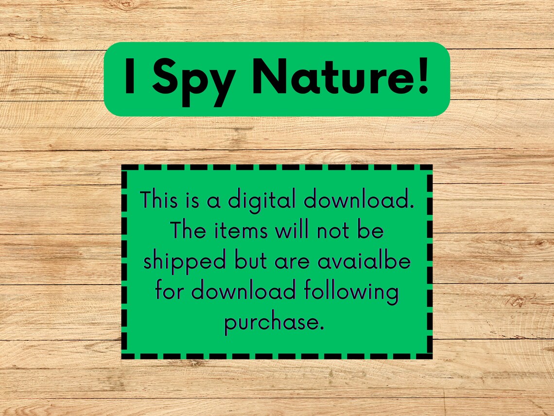 I Spy Nature! - Etsy