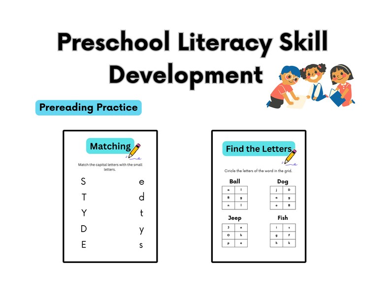 Preschool Literacy Skill Development - Etsy