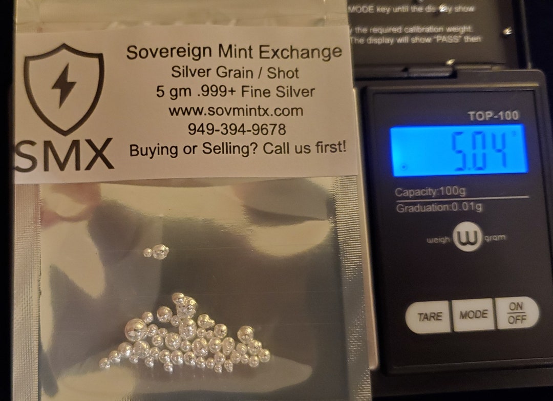 5 Grams Silver Shot Nuggets .999 Pure Fine Silver Investment Quality ...