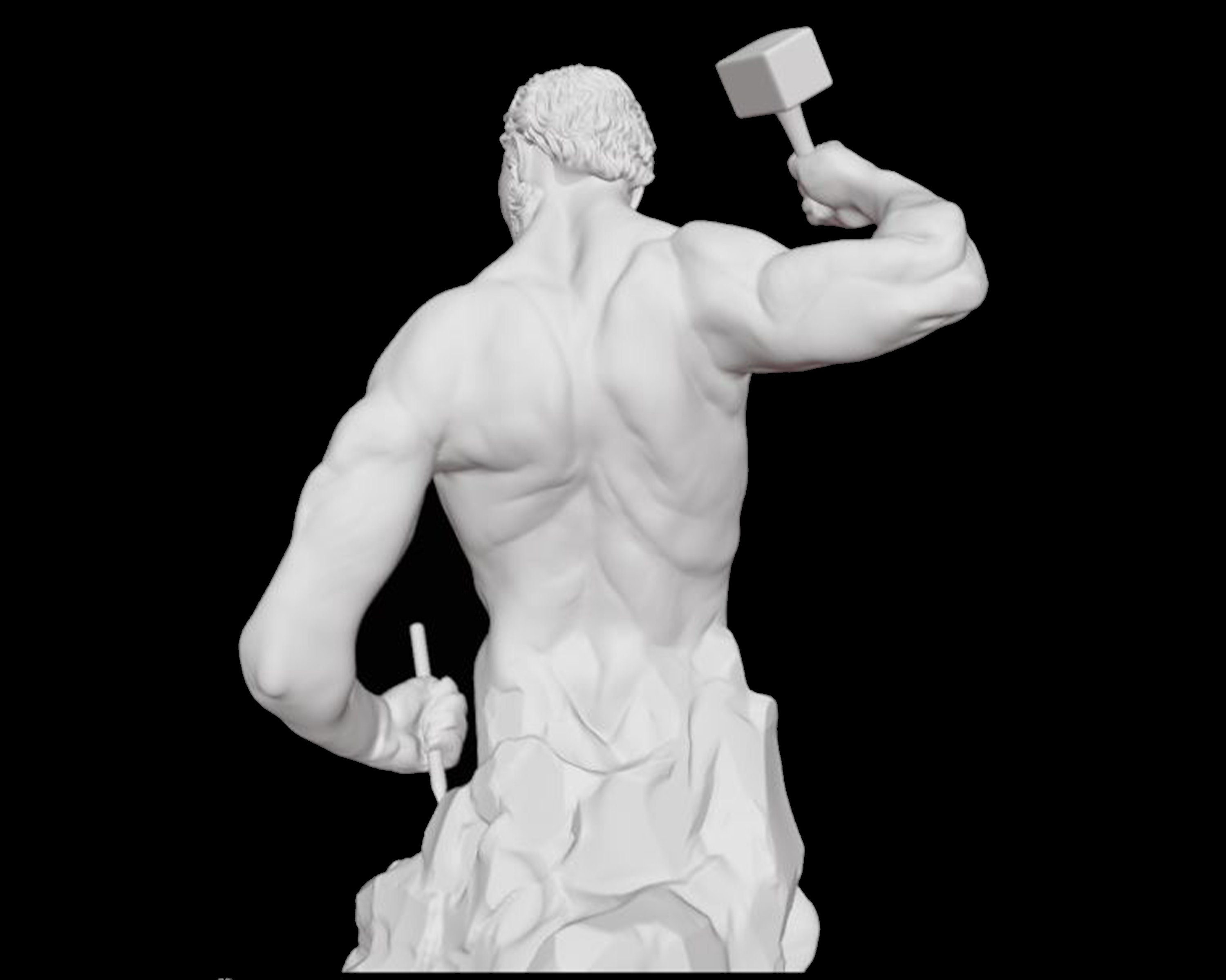 Masculine Self Made Man Sculpture3d Printed Statue,garden Sculpture ...