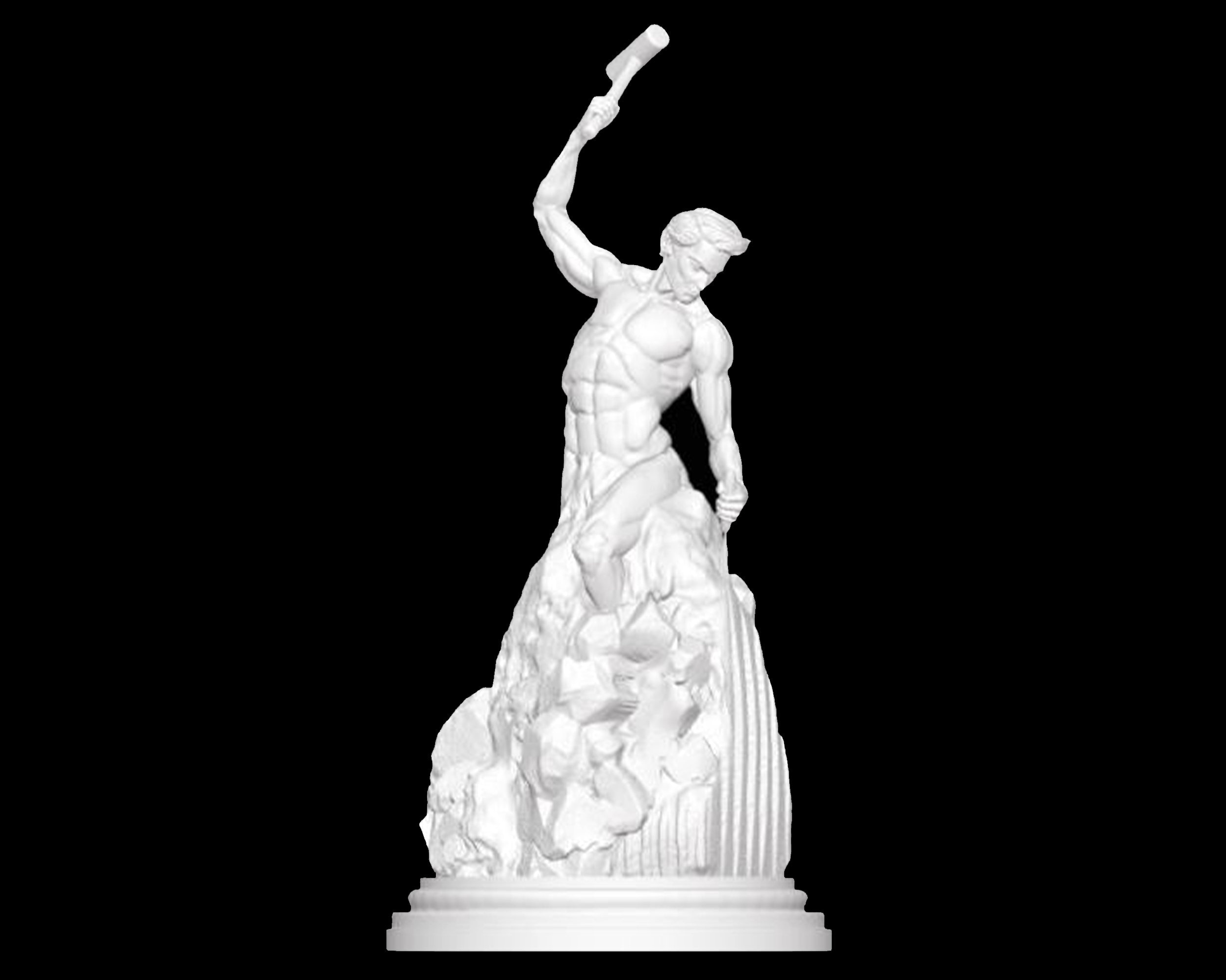 Self Made Man Sculpture Ancient Self Made Man Statue 3D Printed Statue ...