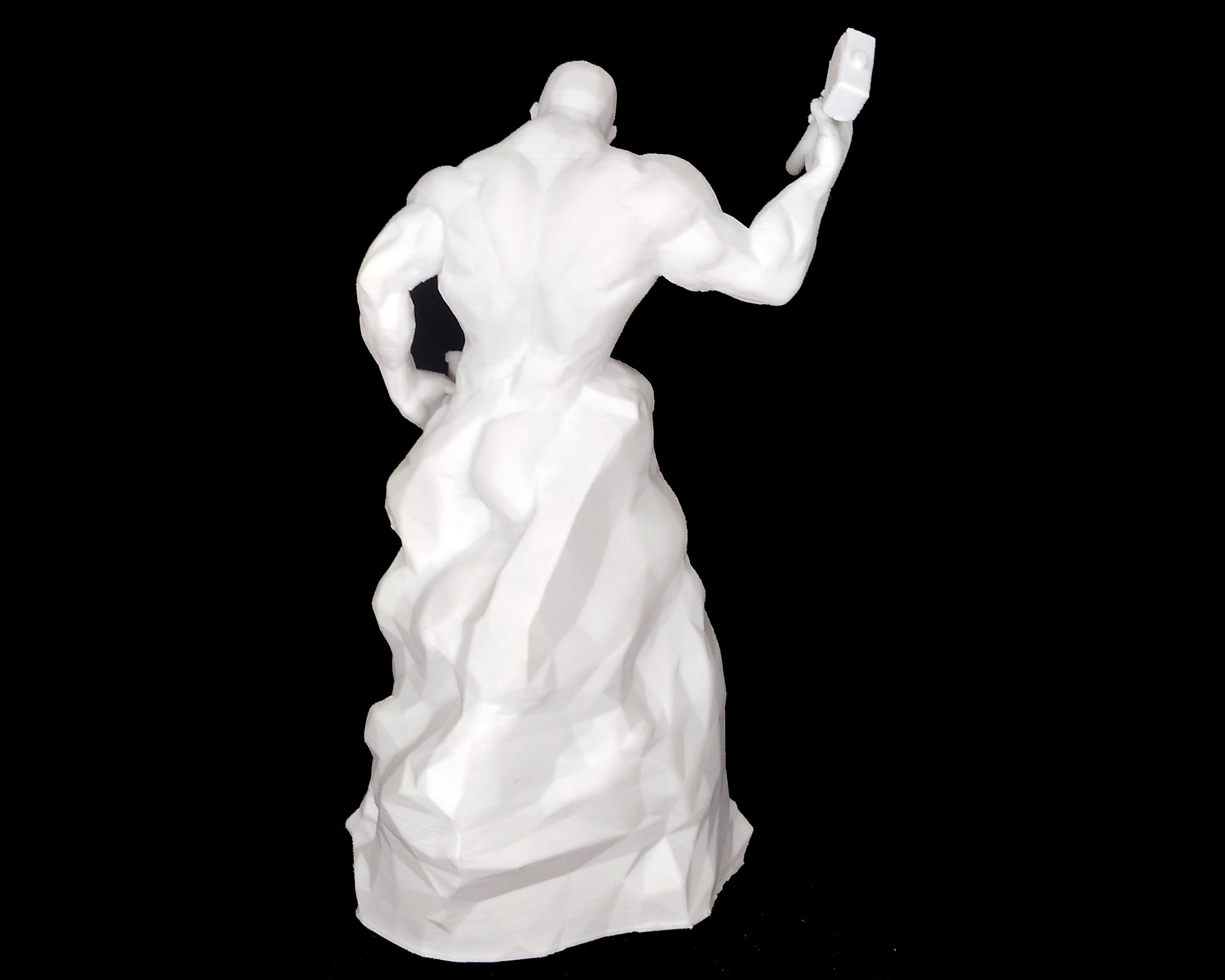 Muscular Self Made Man Sculpture3d Printed Cubic Bodybuilder Statue ...