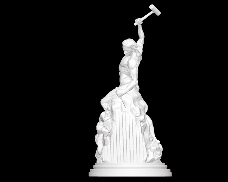 Self Made Man Sculpture Ancient Self Made Man Statue 3D Printed Statue ...