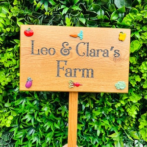Personalized Solid Oak Allotment Sign: Vegetable Garden Decor - Etsy