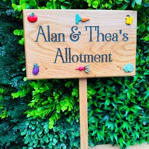 Personalized Solid Oak Allotment Sign: Vegetable Garden Decor - Etsy