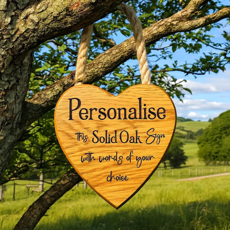 Hanging Wooden Heart Sign - Etsy