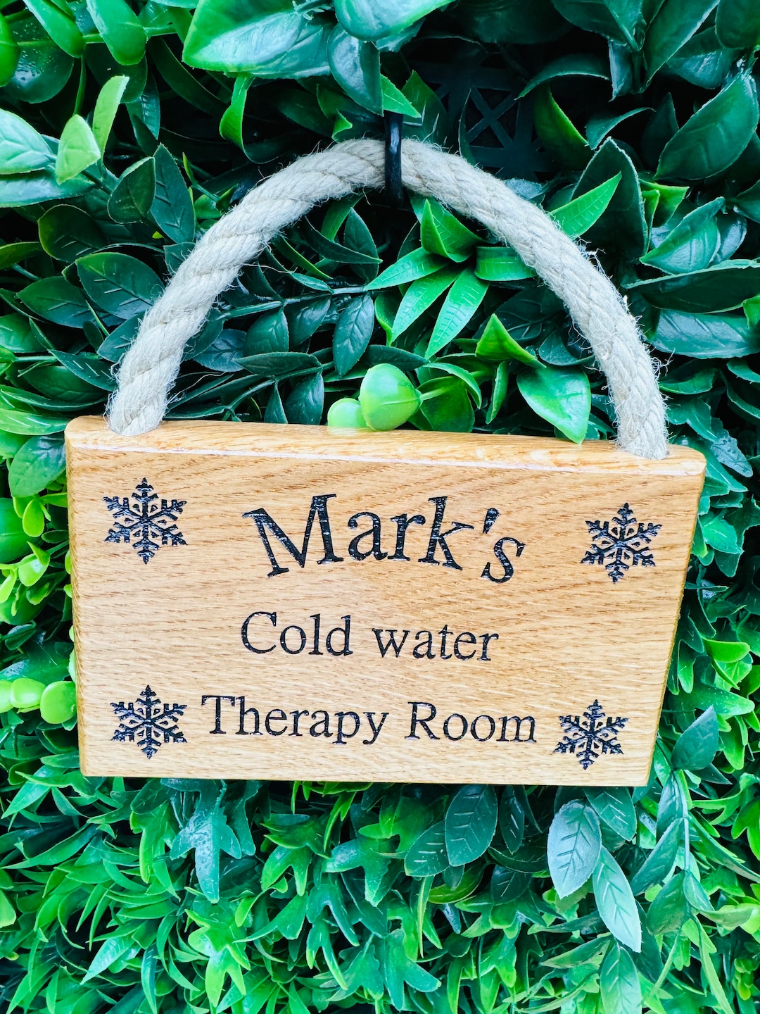 Oak Ice Bath Sign/hot and Cold Therapy Sign Wim Hof Method Cold Water ...