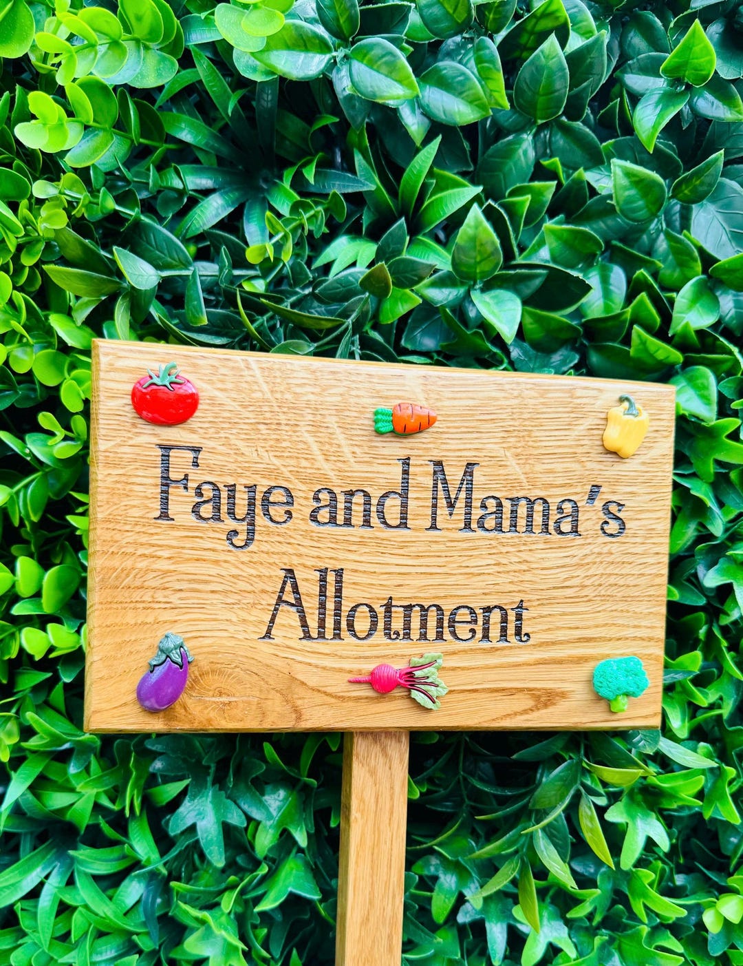 Personalised Original High Quality Solid Oak Family Allotment Sign ...