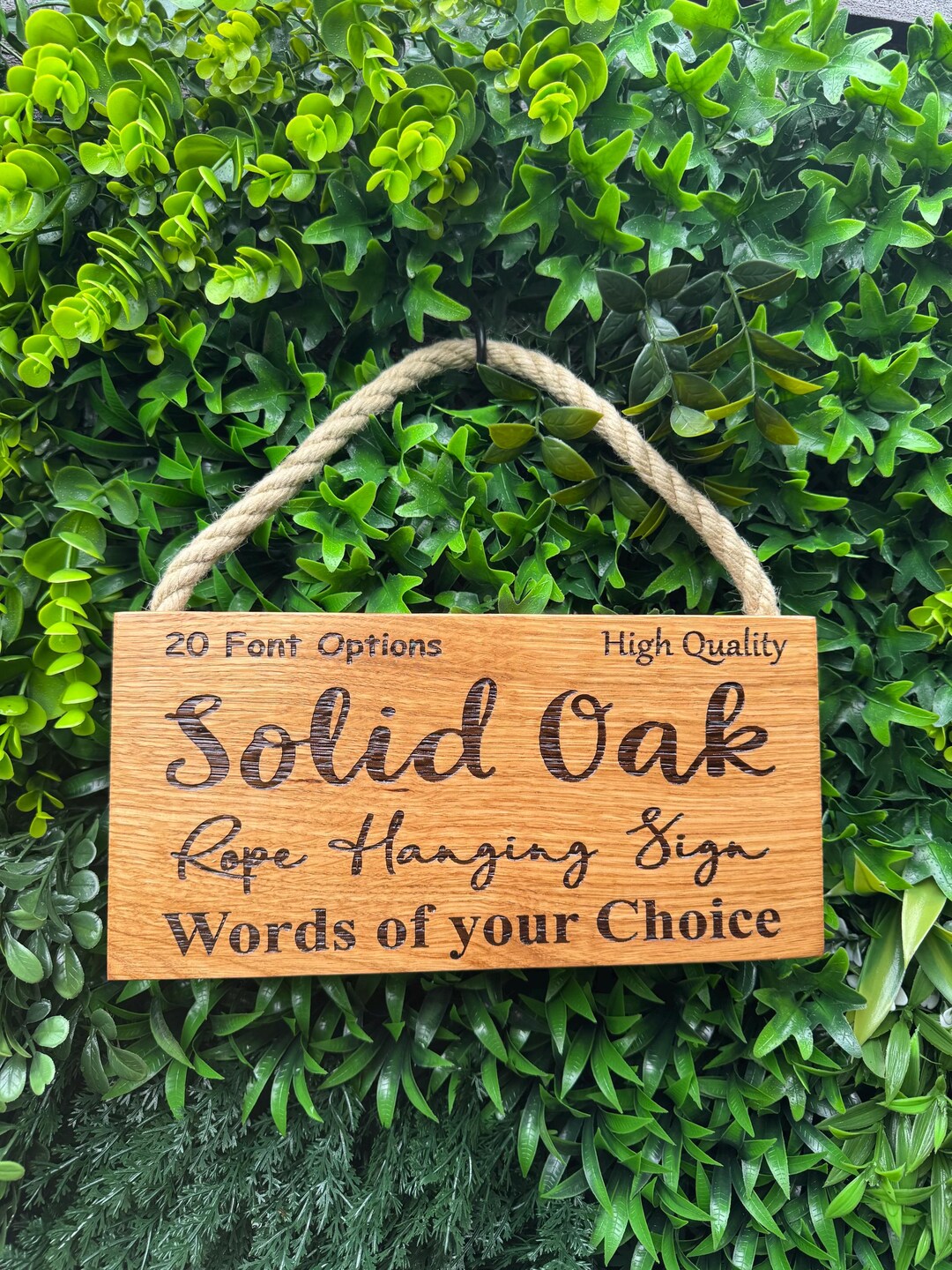 Personalised Oak Sign Laser Engraved Handmade High Quality Fully ...