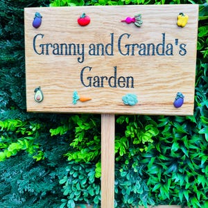 Personalized Solid Oak Allotment Sign: Vegetable Garden Decor - Etsy