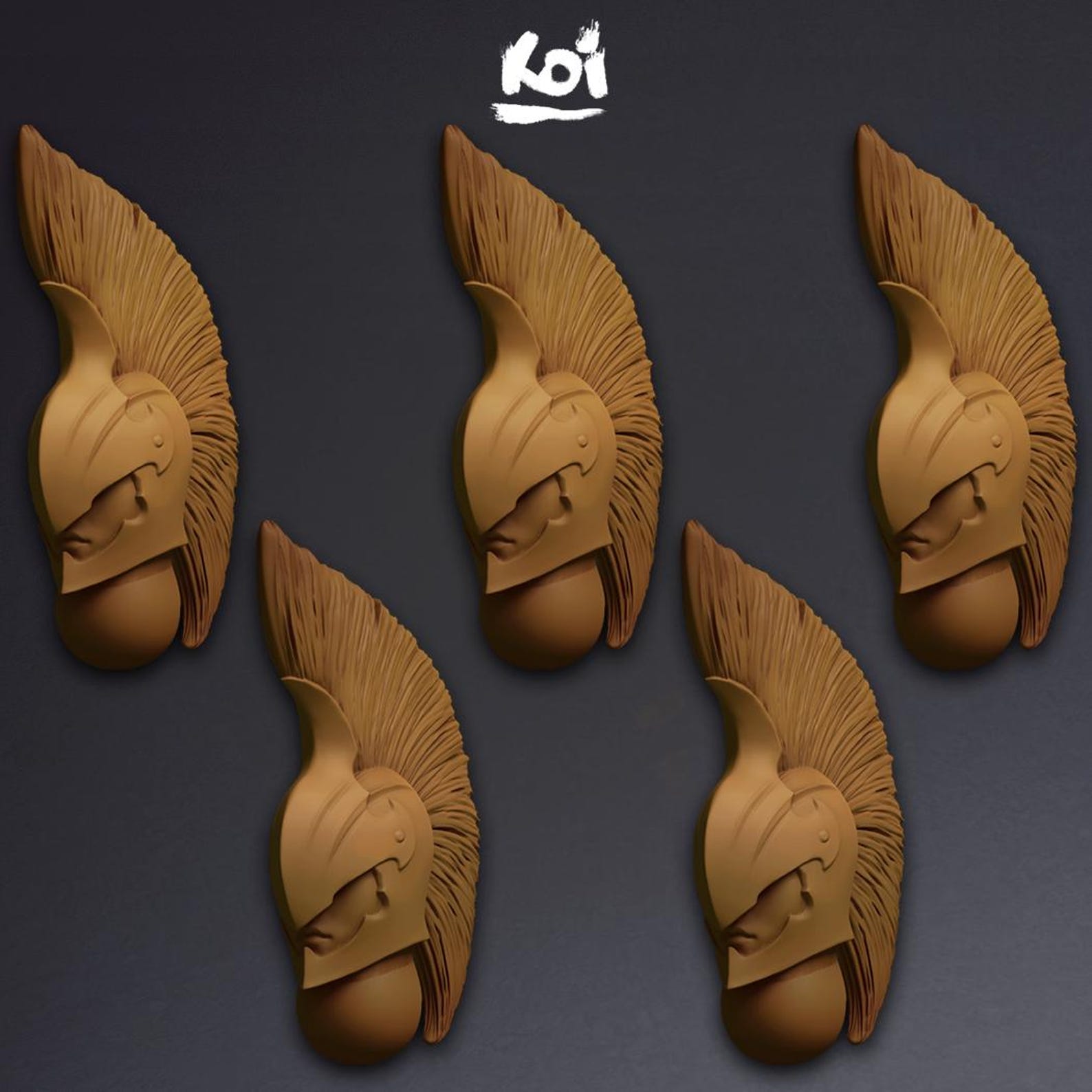 Falcons - 5 Miniatures Heads Type 2 | 42mm | 32mm | Storm | Tabletop ...