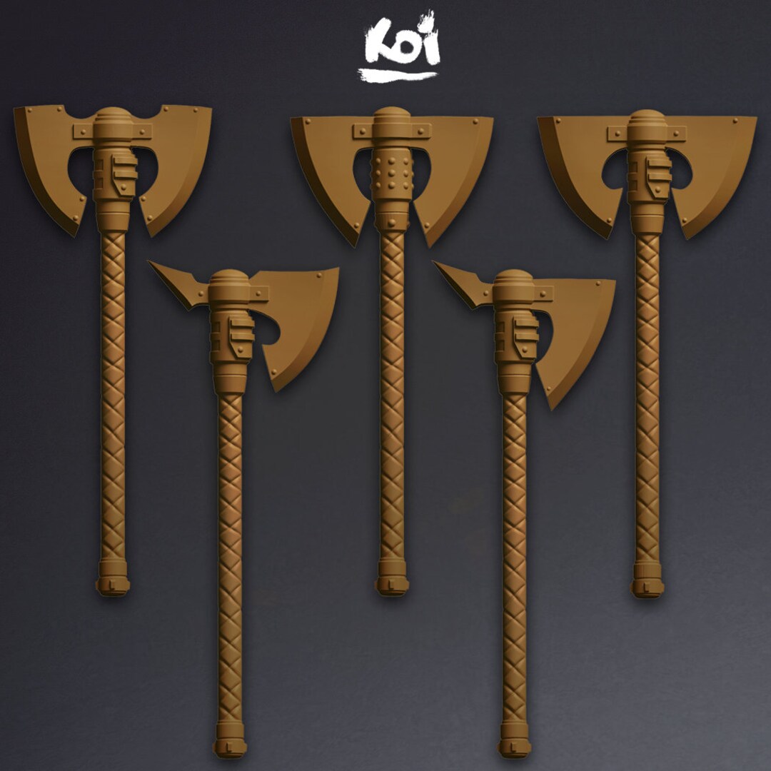 Power Axes - Weapon Set | 32mm | Bits | Space | Wargaming | Empire ...