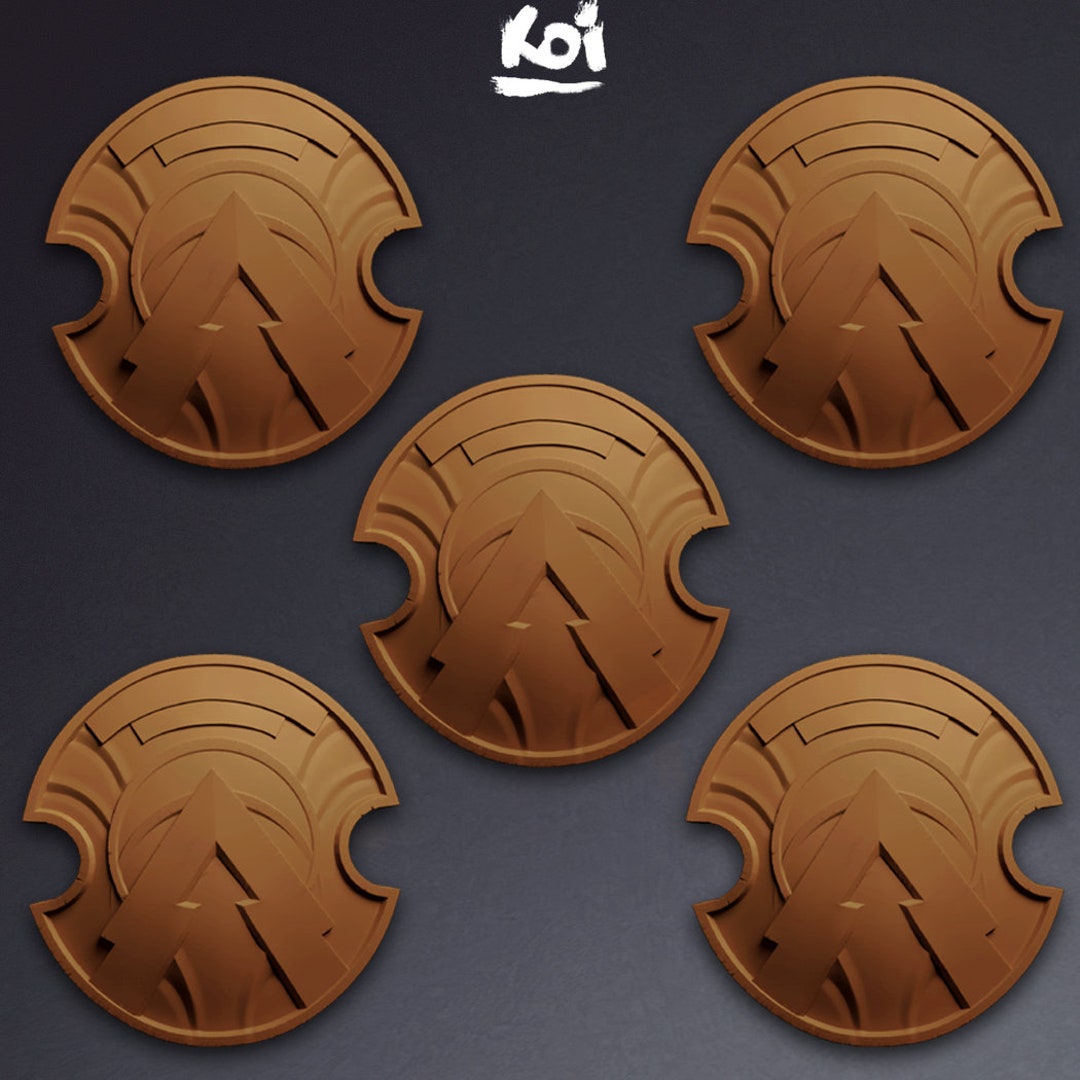 Praetorian Stormguard 5 Shields Pack 32mm Custom Rpg Tabletop Wargaming ...