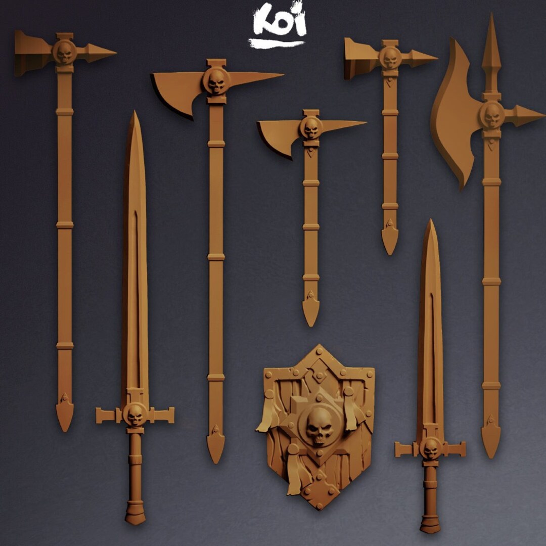 Guildmarch Militia - Weapon Set | 32mm | Bits | Fantasy | Wargaming ...