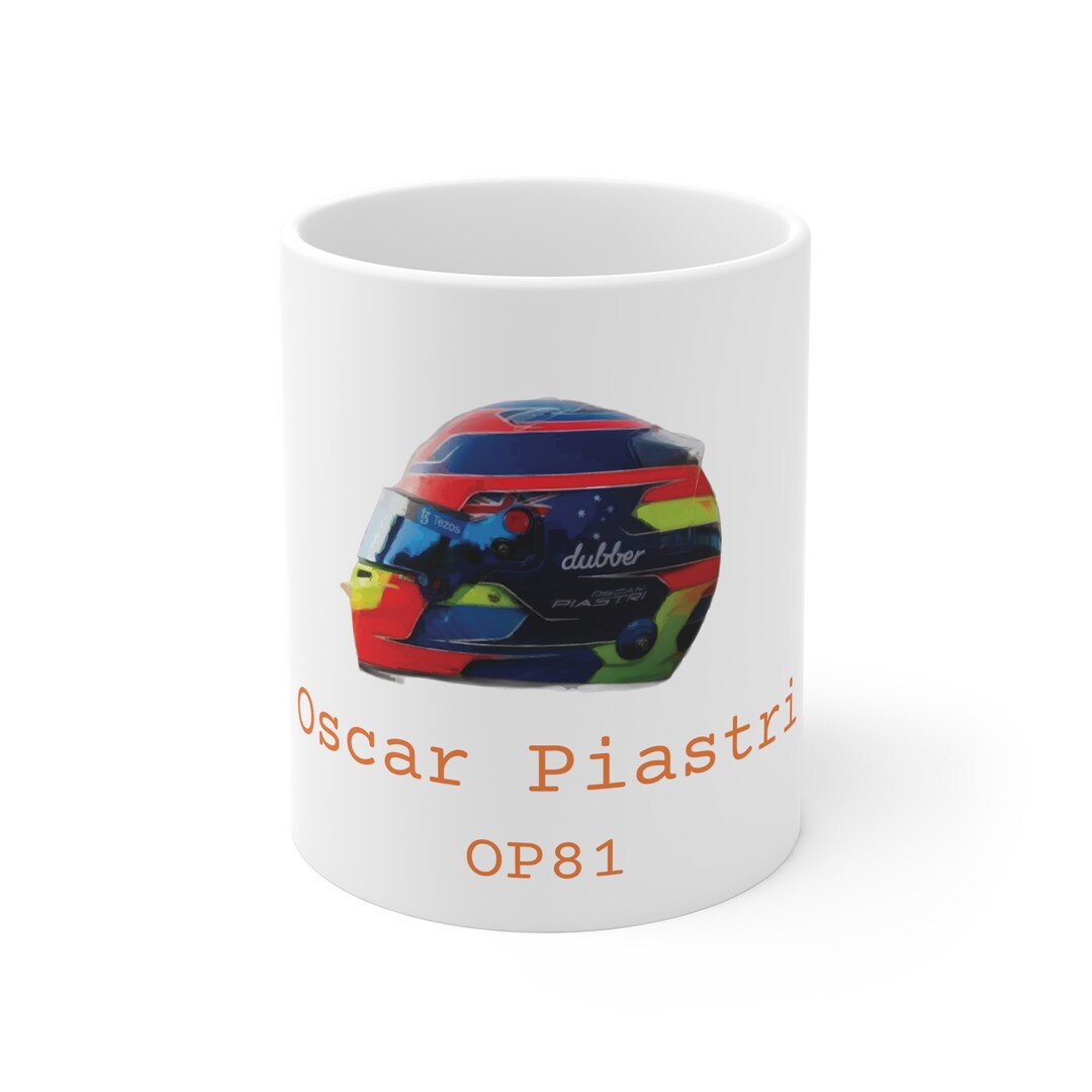 Oscar Piastri OP81 Helmet Mclaren F1 F1 Mclaren Oscar Piastri 11oz Mug ...