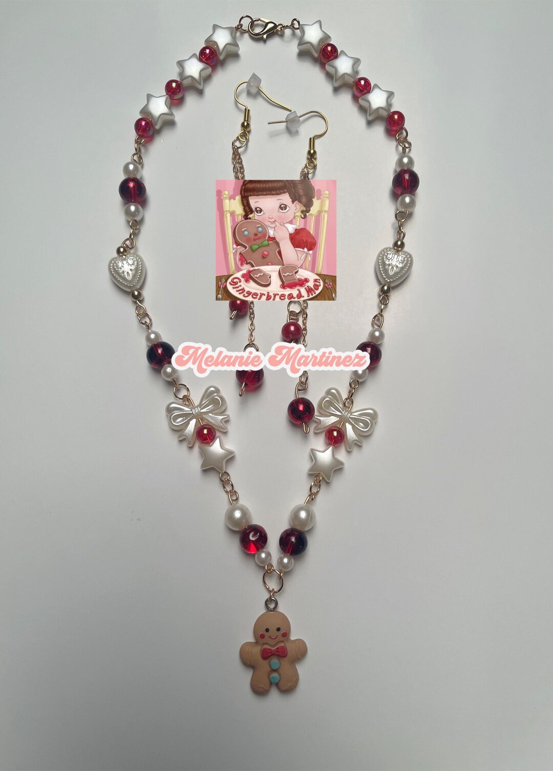 Melanie Martinez Gingerbread Man Necklace and Earring Set Crybaby K12 ...
