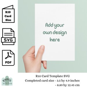 R10 Card Template SVG, Card Template SVG, DIY Card Template, 3.5 Inches ...