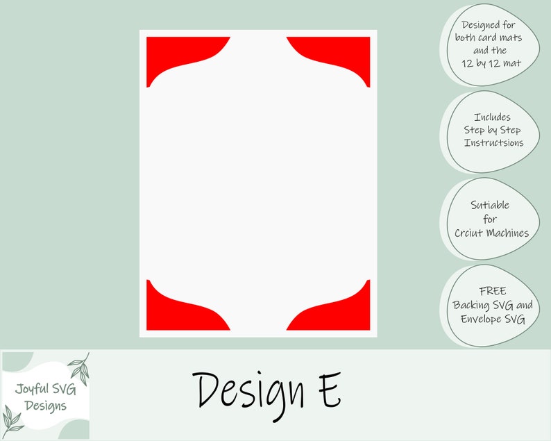 SVG: Set of 8 Card Template With Corners for Cricut Card Sizes - Etsy