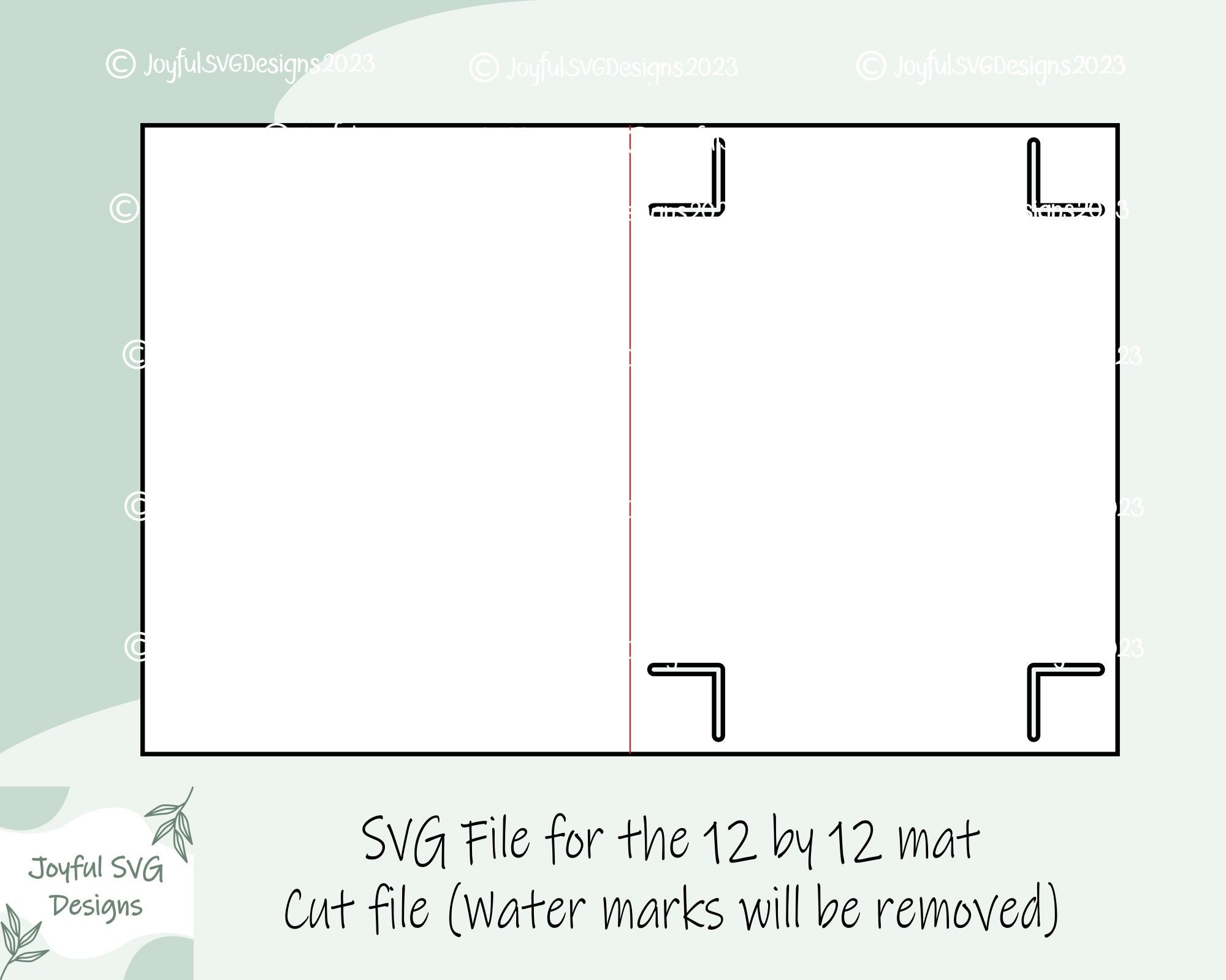 SVG: Insert Card Template With Corners SVG DIY Card Template - Etsy