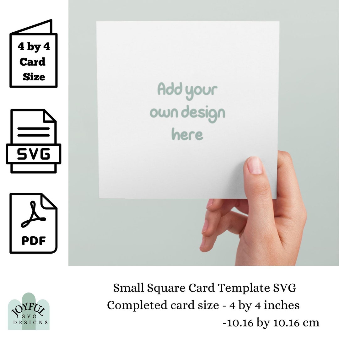 Small Square Card Template SVG, Blank Card Template, DIY Card Template ...