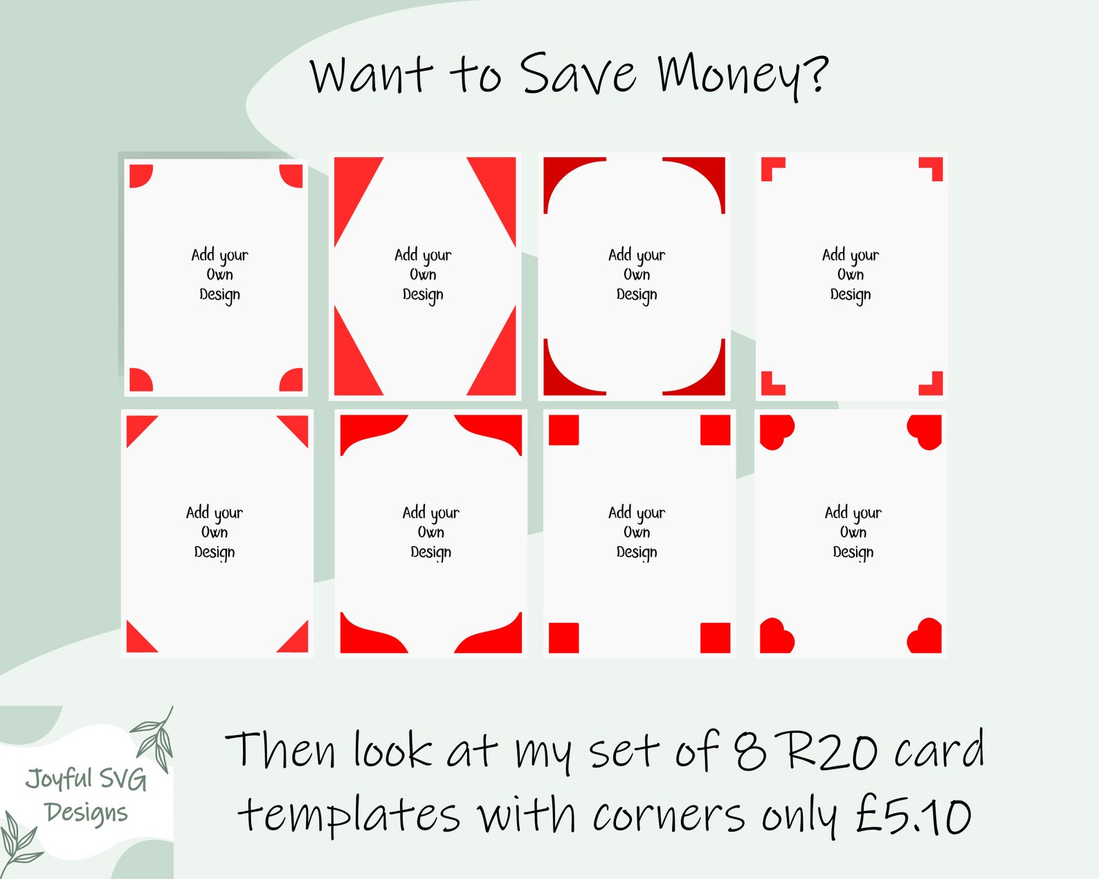 SVG: Insert Card Template With Corners SVG, DIY Card Template, 4.25 ...