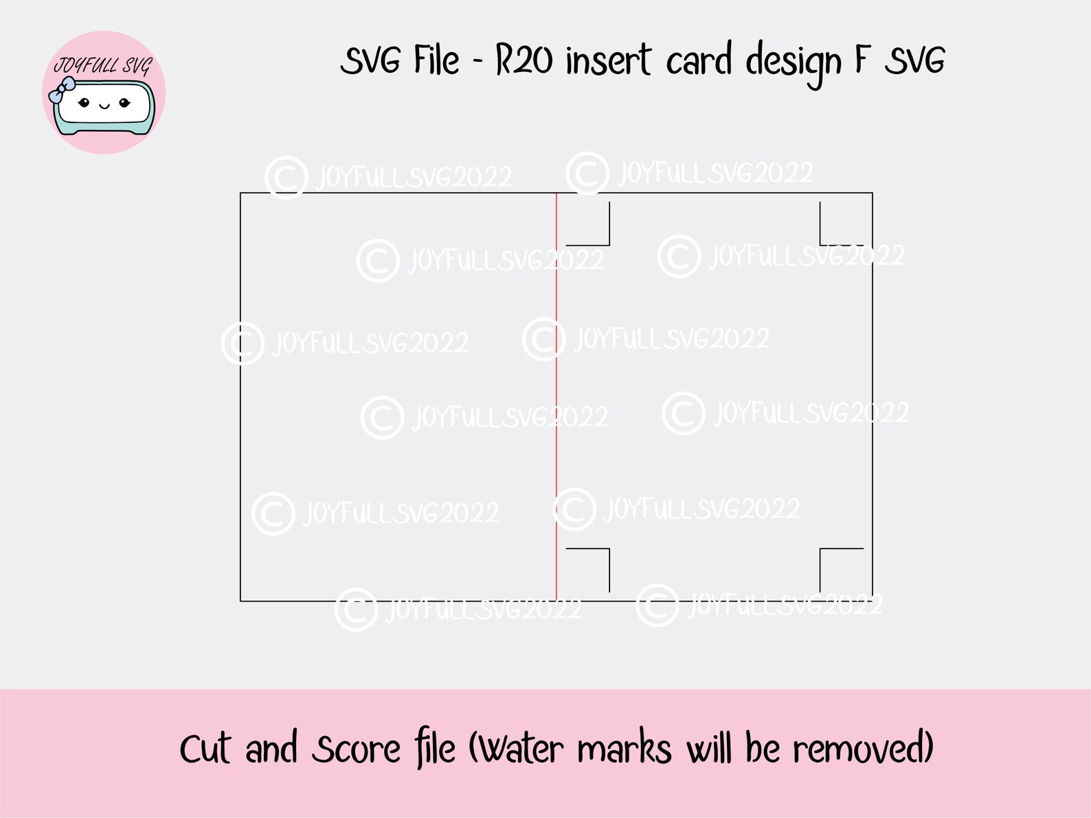SVG: Insert Card Template With Corners SVG DIY Card Template - Etsy