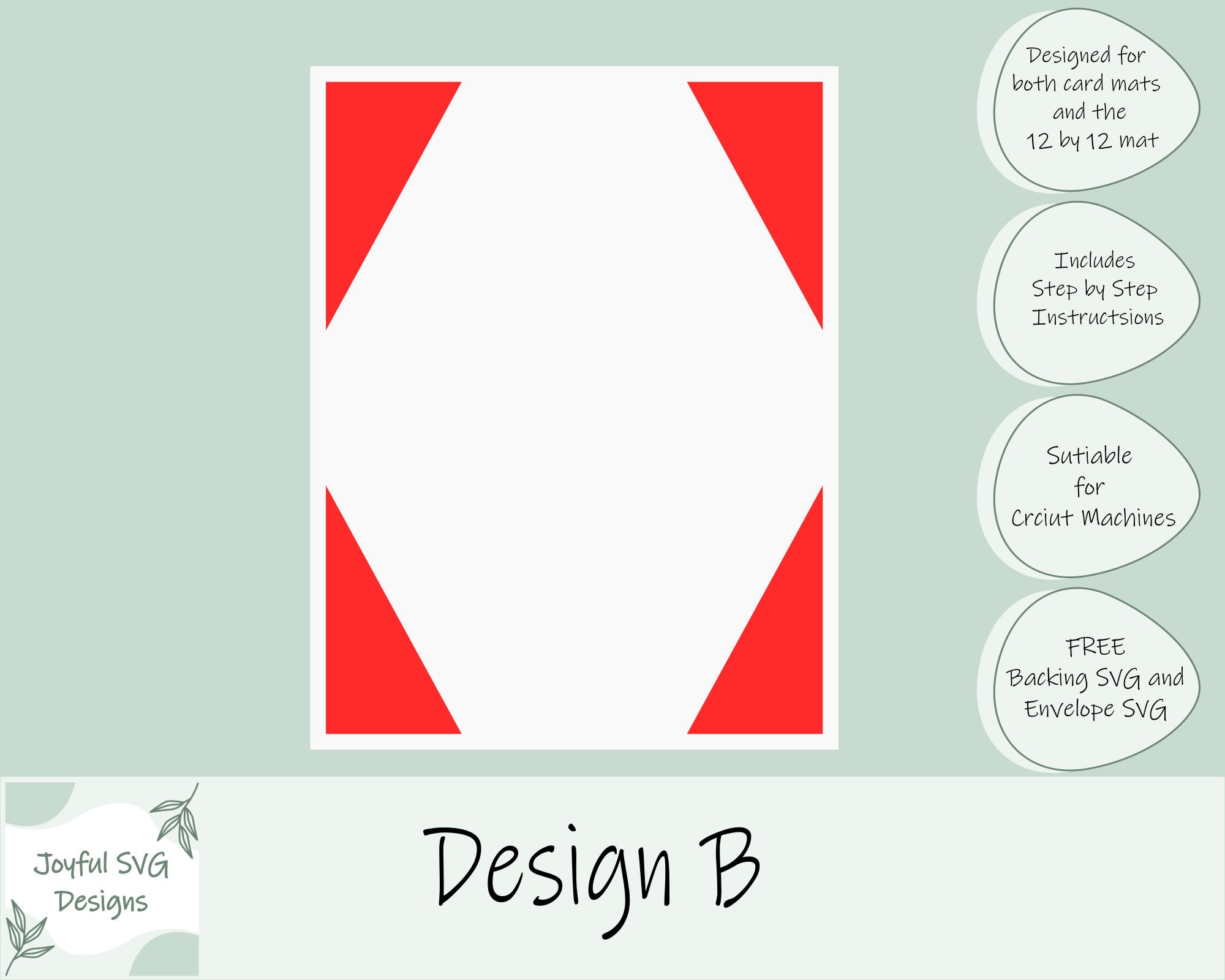 SVG: Set of 8 Card Template With Corners for Cricut Card Sizes - Etsy